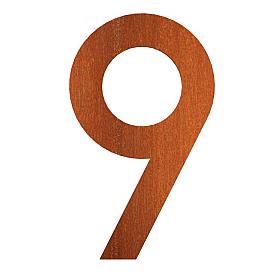 Nummer 9 corten 71x5x120 mm | van Eldijk